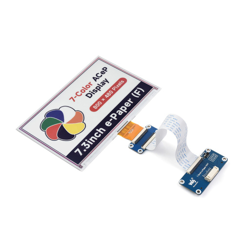 7.3inch ACeP 7-Color E-Paper E-Ink Display Module, 800×480 Pixels, SPI Communication