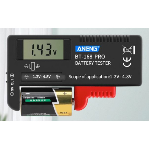 1.2V-4.8V and 9V Battery Voltage tester AN-168