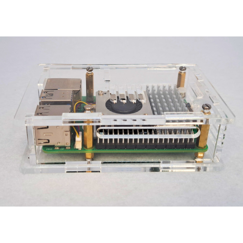Clear Acrylic Raspberry Pi 5 Case(A), Fully closed case, Supports the ...