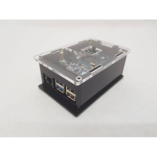 Black/Clear Acrylic Raspberry Pi 5 Case(B), Fully closed case, Supports ...