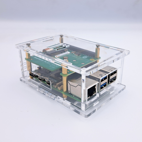 Clear Acrylic Raspberry Pi 5 Case(B), Fully closed case, Supports the ...